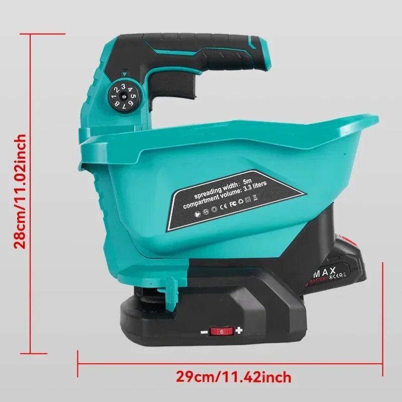 Электрический разбрасыватель удобрений OLOEY 6 Gears