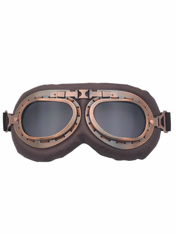 Ретро мотоциклетные очки, серебристо-бронзовые, ветронепроницаемые