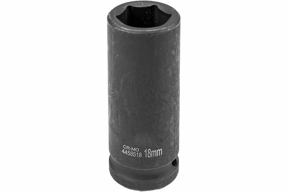 Головка ударная глубокая для гайковерта, 18 мм, 6-гранная, 1/2"