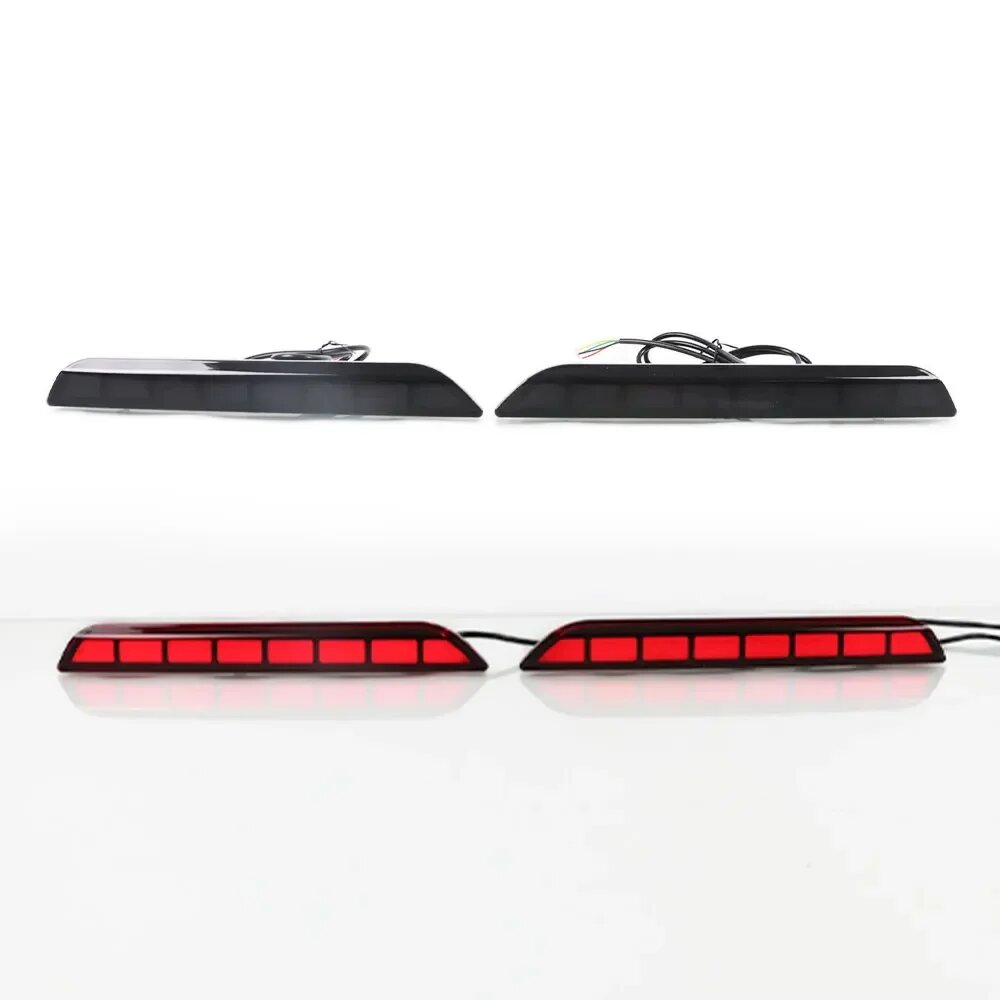 Автомобильный светодиодный бампер для Ford Explorer 2019 2020 2021 2022, задний противотуманный фонарь, стоп-сигнал, динамический отражатель указателя поворота Model B Smoke Cover