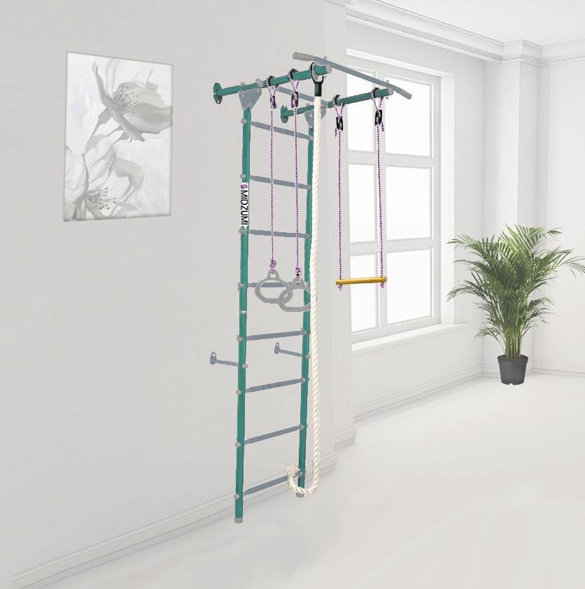 Шведская стенка Midzumi Karui Kabe, ментоловый сорбет , крепление к стене .