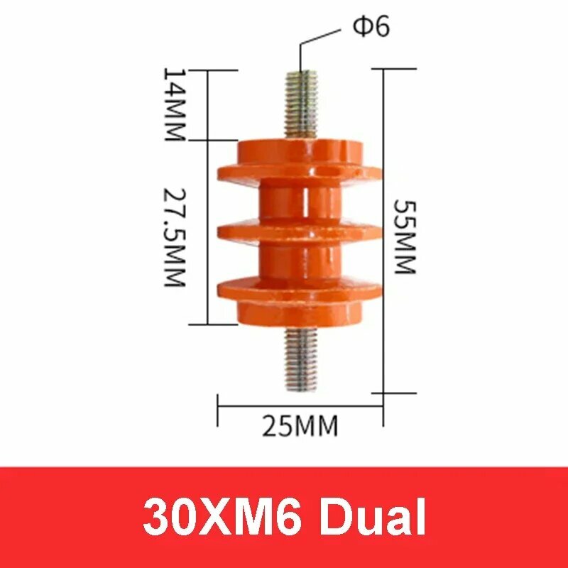 5 шт./лот винтовой изолятор 30/40/50 * M6/M8/M10 низковольтное желтое стеклянное кольцо DMC смола
