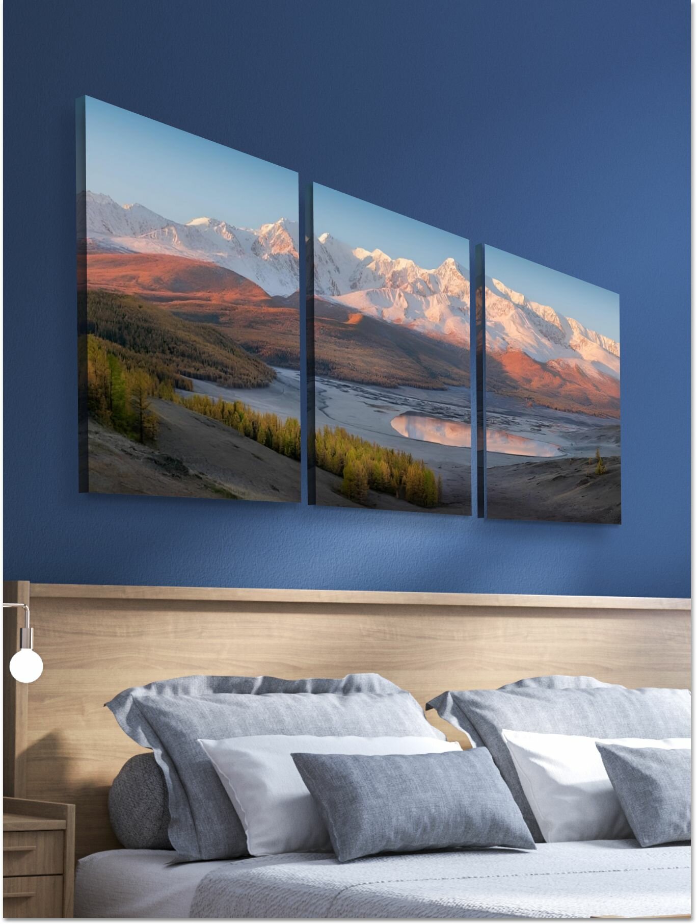 Картина Туманная вершина модульная 50x70см 3шт.