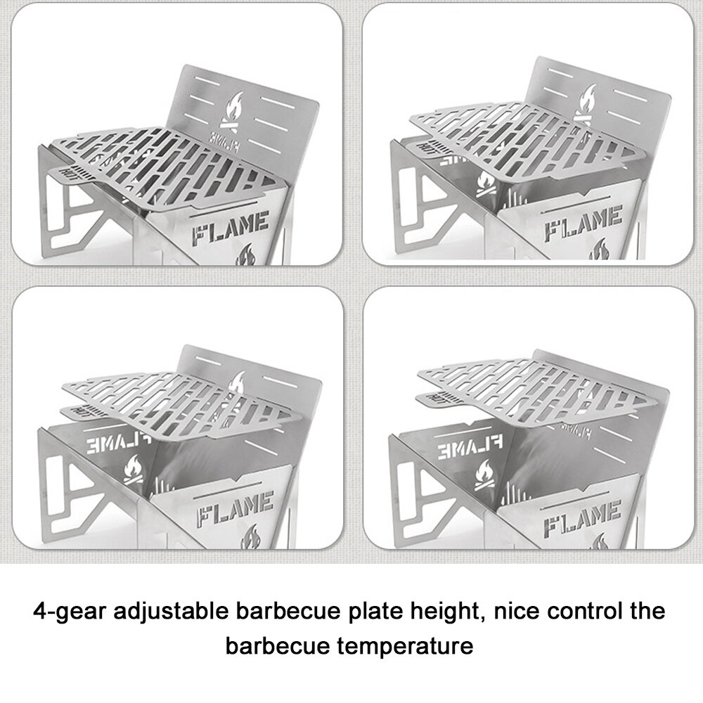 Портативный многофункциональный пикник-барбекю гриль для приготовления пищи дрова аксессуары, печь, кемпинг на открытом воздухе снаряжение, набор инструментов 12 в 1