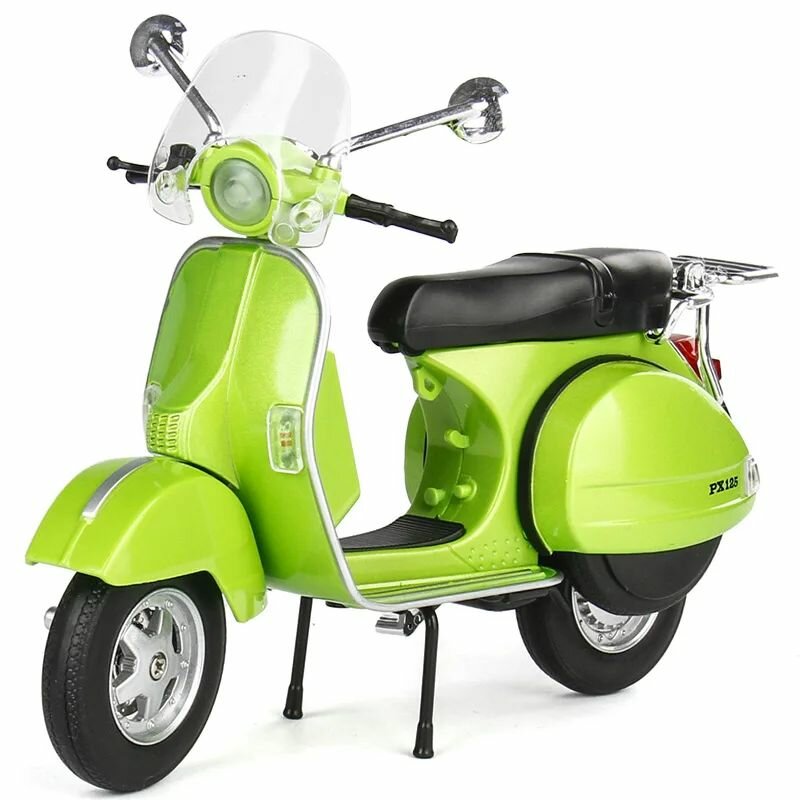 Игрушечный скутер Vespa 946 Dragon, масштаб 1:12, литая модель мотоцикла из сплава, со звуком, коллекционный подарок