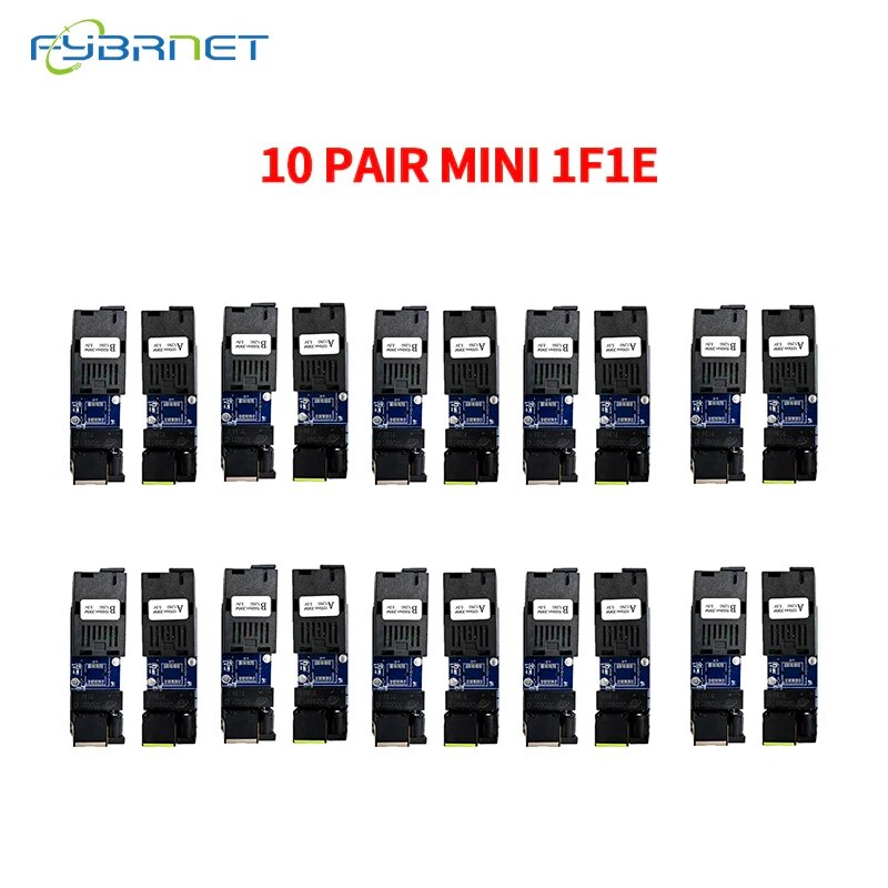SC Gigabit Мини медиаконвертер FNPB-MN-G1F1E 10 Pair