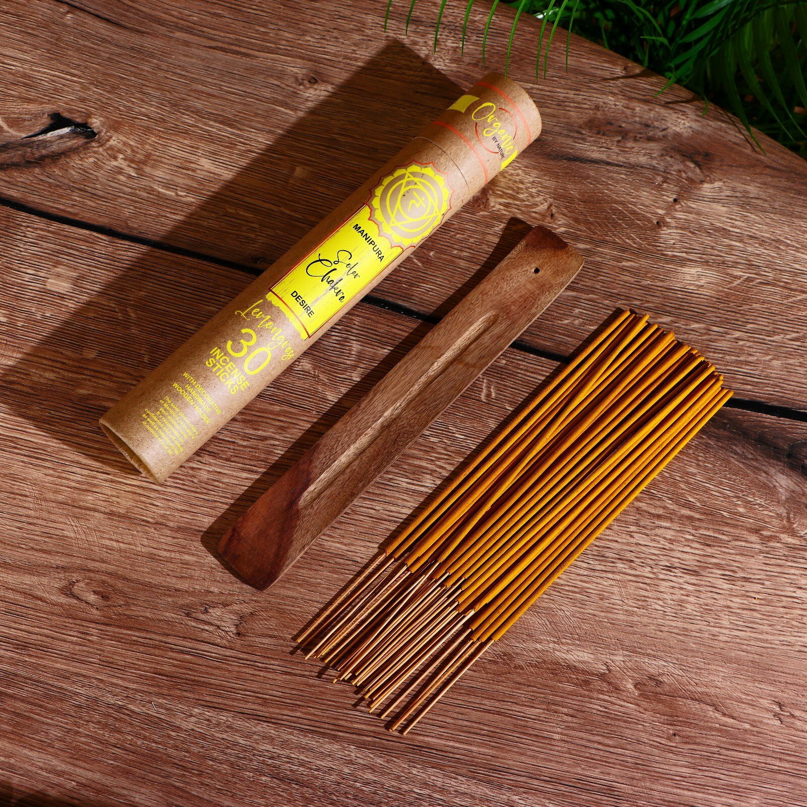 Благовония "Organic. Чакры", аромапалочки, Манипура, набор 30 шт, с подставкой