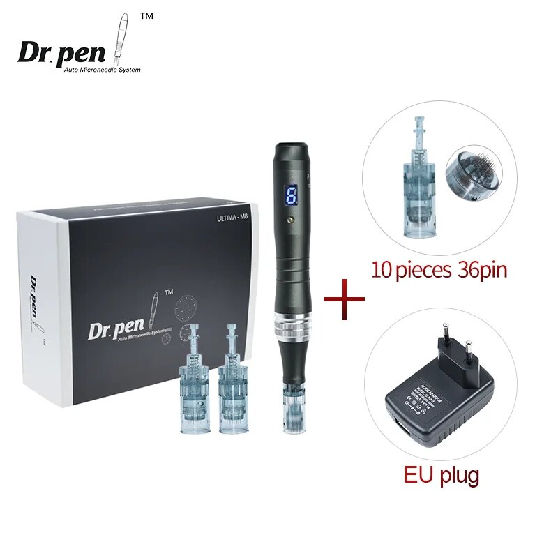 Микроигла Dr pen Ultima M8 для ухода за лицом, 12 иголок в комплекте