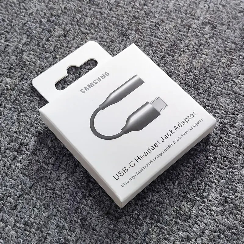Для SAMSUNG Type C 3,5 Jack Кабель для наушников USB C к 3,5 мм AUX Адаптер для наушников для Galaxy S20 S21 S22 S23 S24 S25 Note20 Ultra Black with box