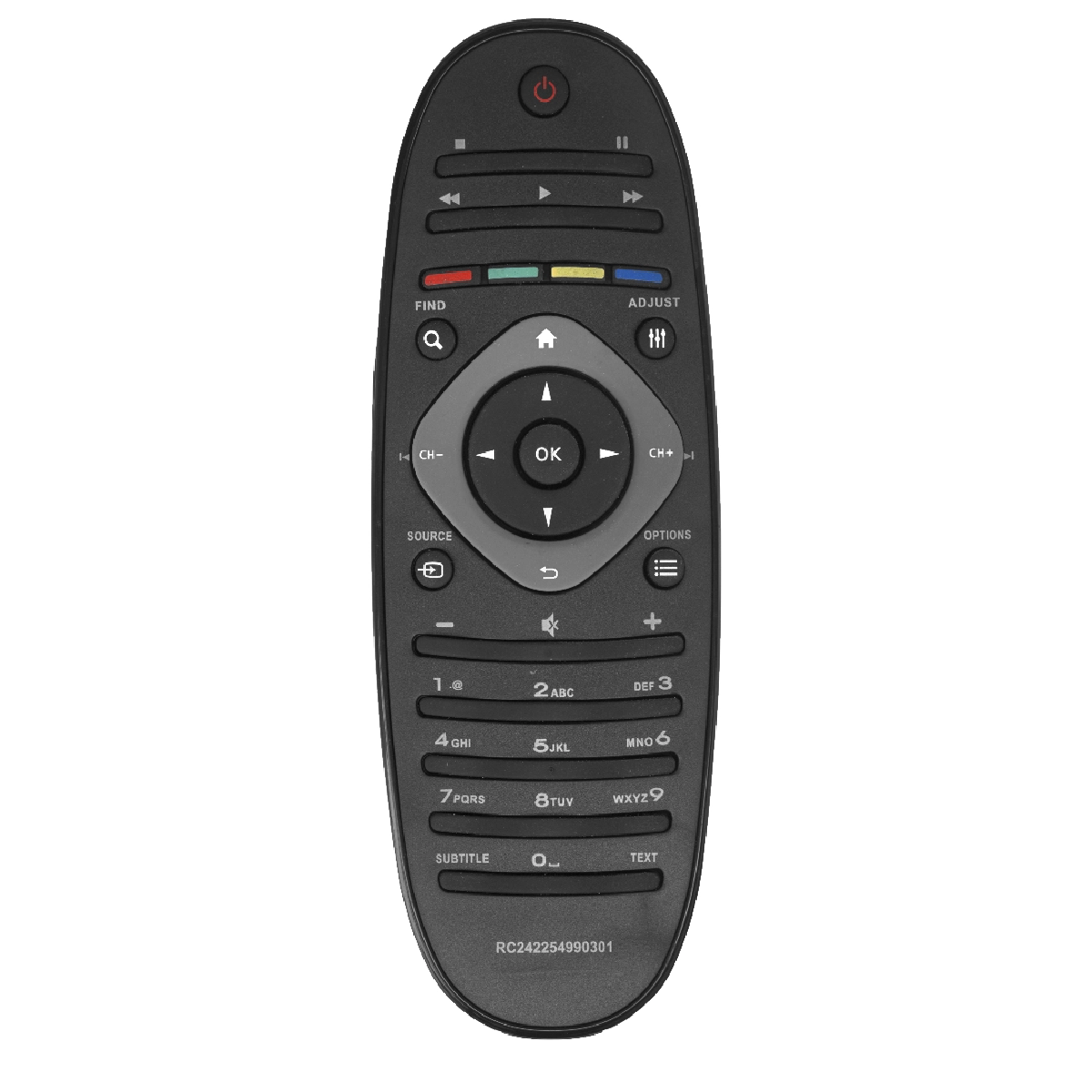 Пульт Huayu 2422 549 90301, для телевизора, Philips, цвет чёрный, ИК-сигнал