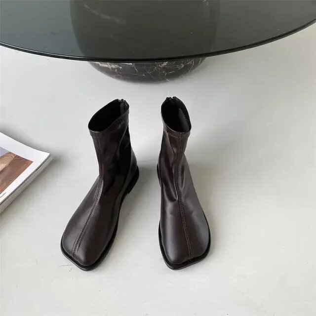 MOOCIE Женские эластичные сапоги, модные женские сапоги с толстой подошвой, роскошные дизайнерские женские сапоги Nre, осенне-зимние женские сапоги челси 2025 года