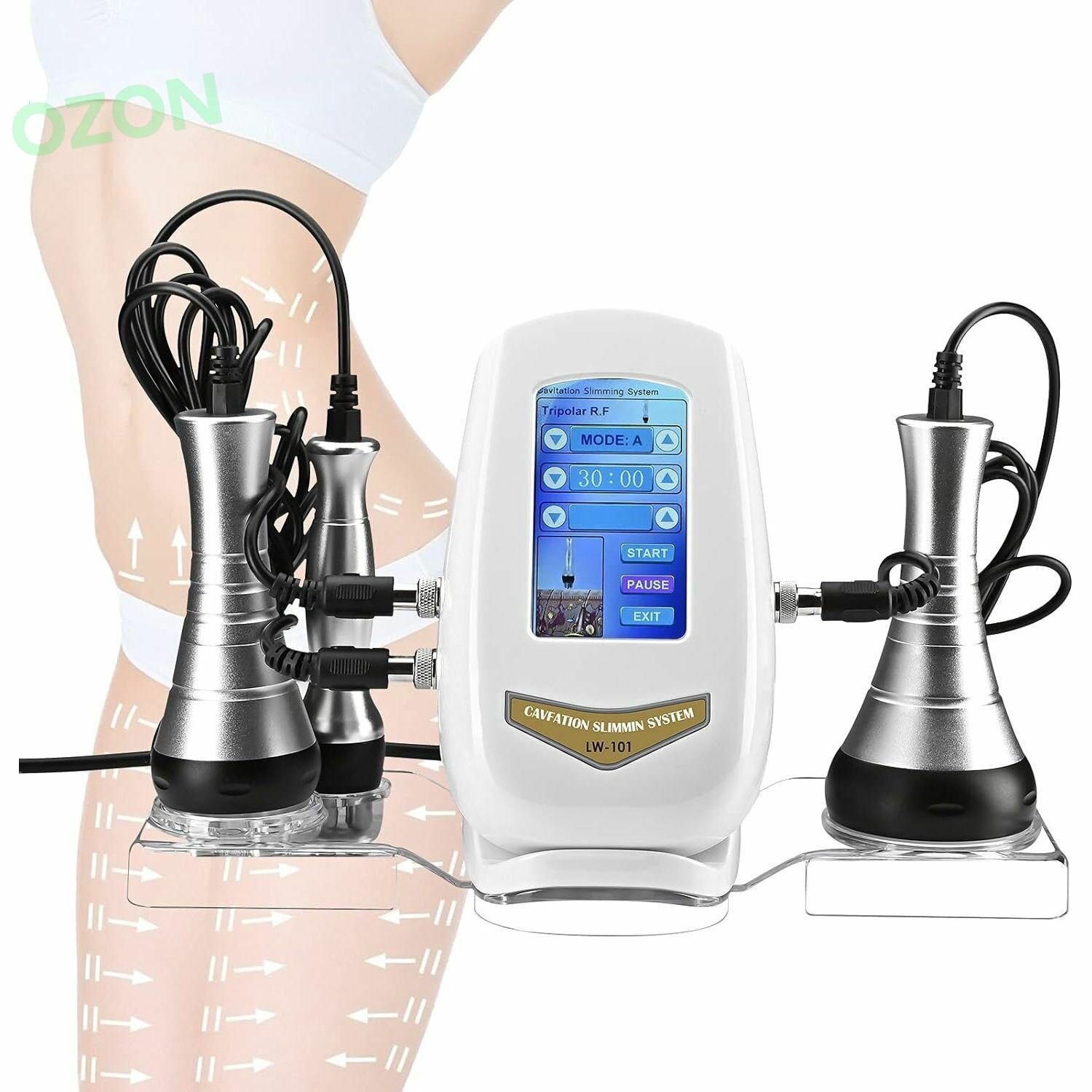 Косметологический аппарат Кавитационная машина, радиочастотный прибор для похудения три в одном , подходит для лица, живота, ягодиц и бедер