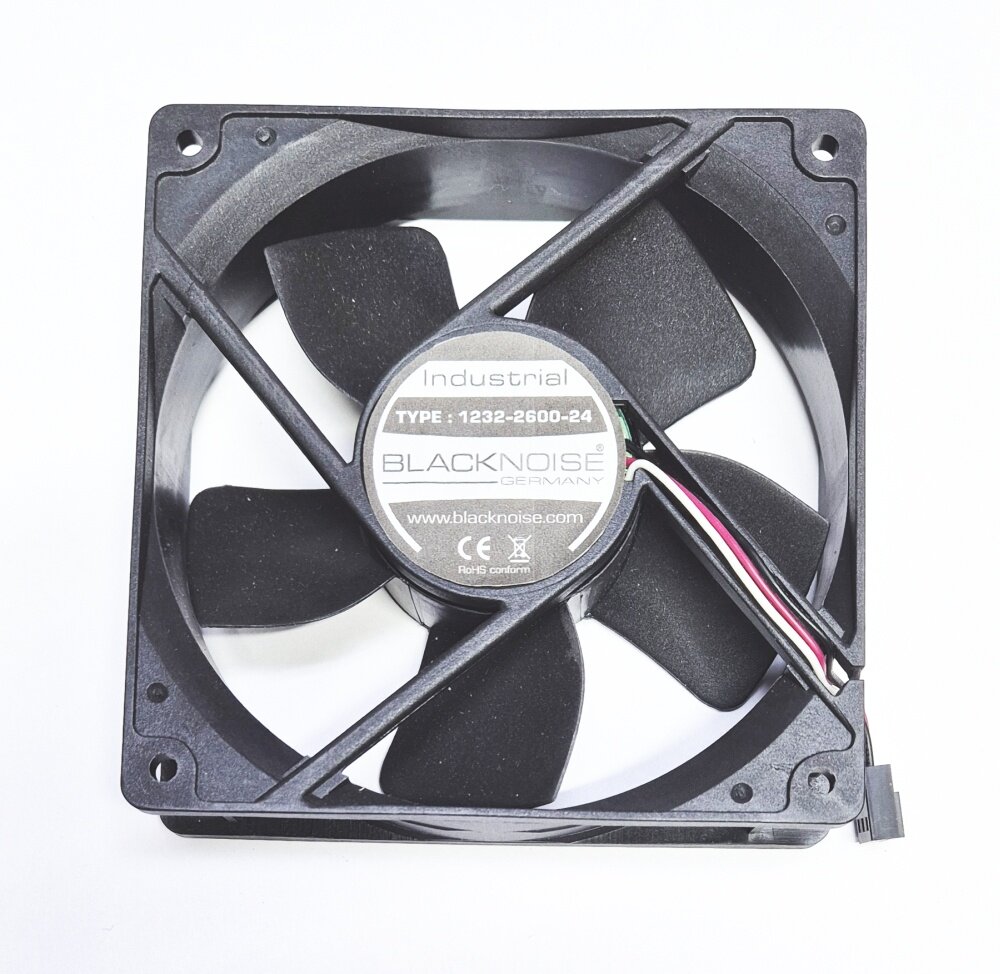 Вентилятор 120x120x32 NoiseBlocker 1232-26-24 промышленный IP55 .2600 об/мин, 43 дБА, напр. 24V