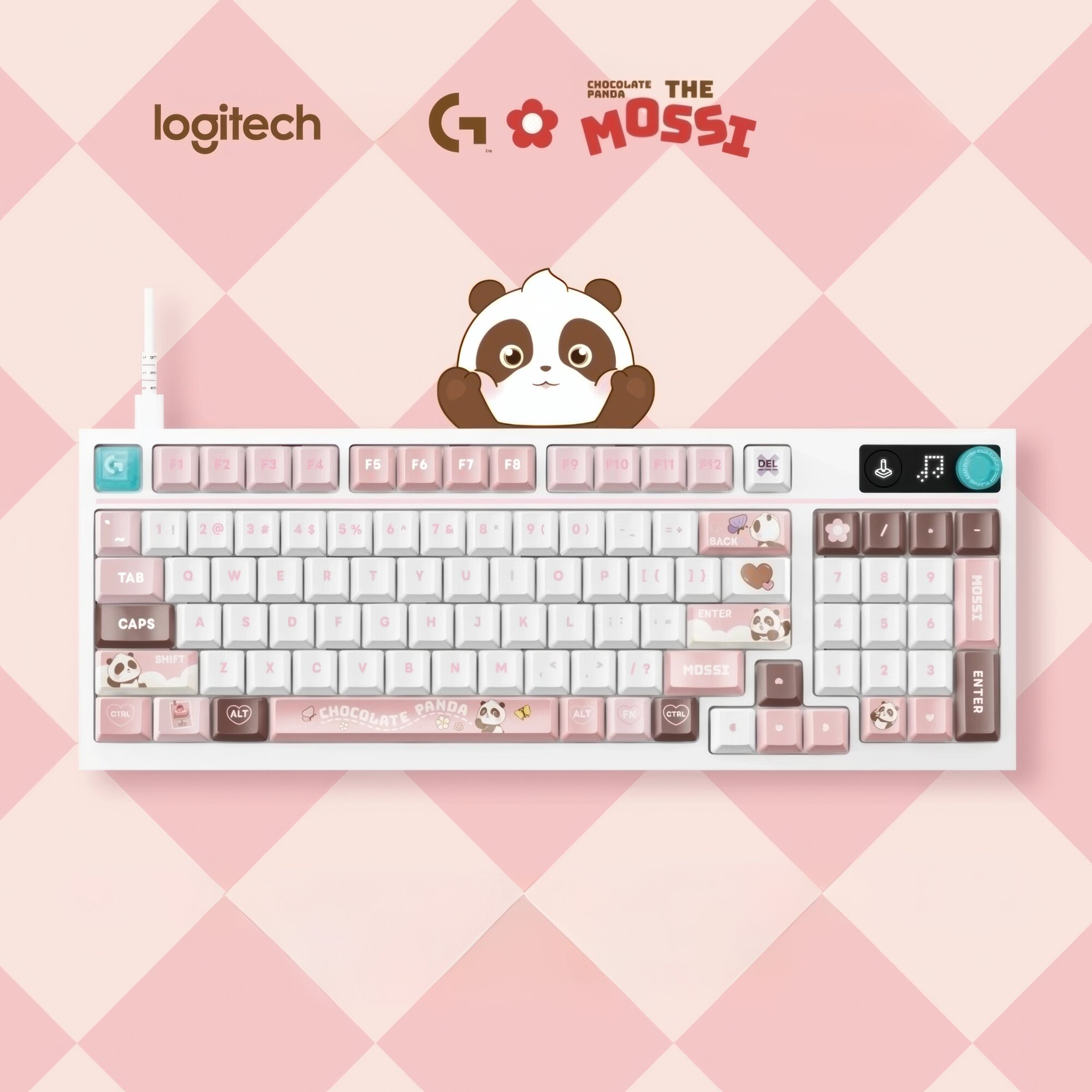 Механическая игровая клавиатура Logitech G316 X 8K, розовый