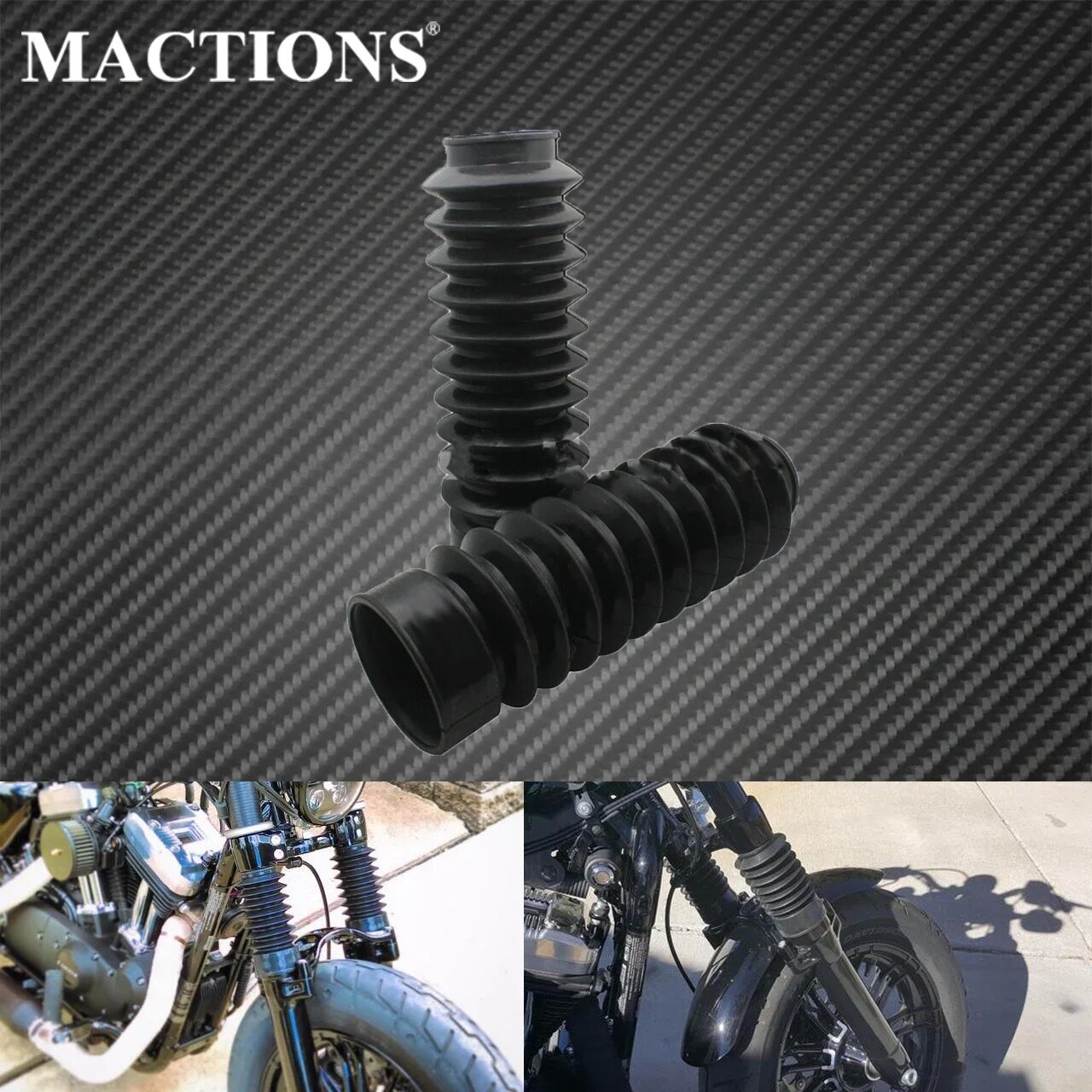 Мотоциклетные 49 мм, передняя вилка, гетры, ботинки Gators, защита, резиновый амортизатор для Harley Dyna Street Fat Bob Super Glide