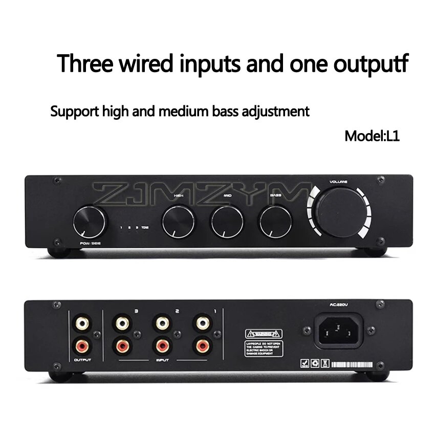 Предусилитель ZJMZYM L1/L1B 2.0/2.1 канала Bluetooth 5.0