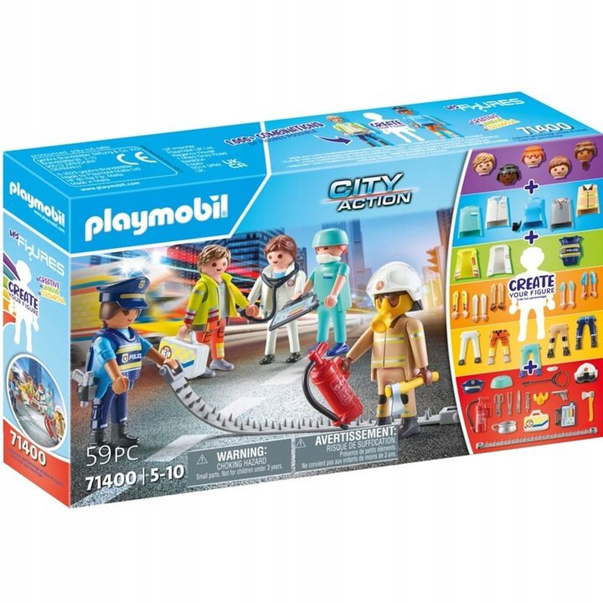Конструктор Playmobil My Figures - City Action Службы экстренной помощи - Плеймобиль Мои фигурки 71400