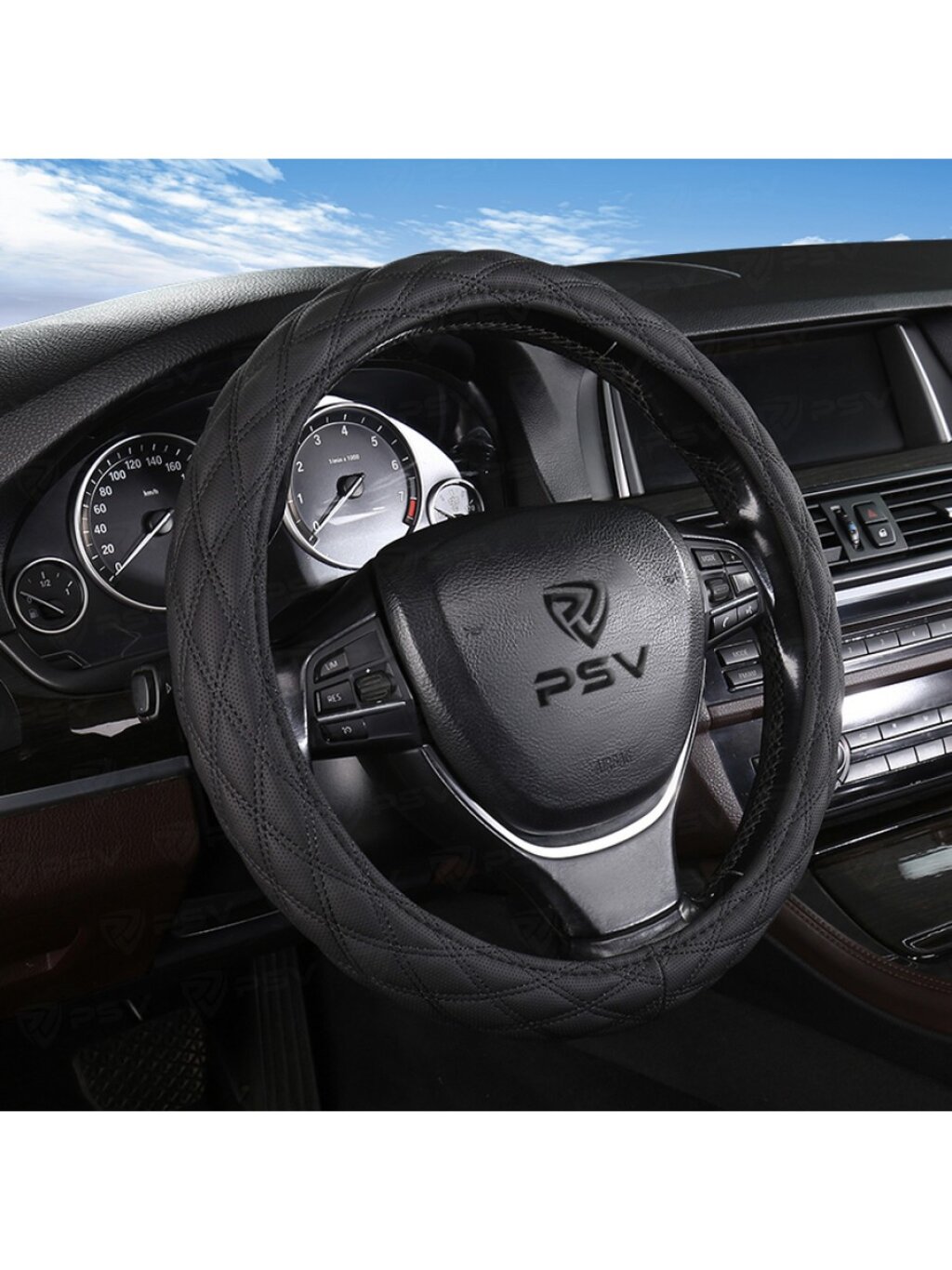 Оплётка руля PSV 136046 Эко кожа черный