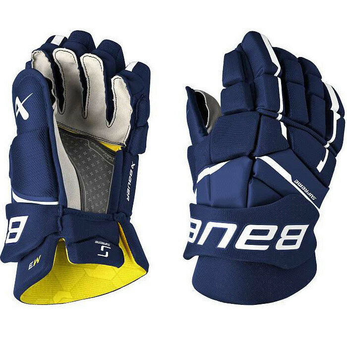 Перчатки хоккейные Bauer Supreme M3 S23 SR navy (1061898) (14")