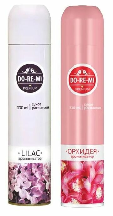 Освежитель воздуха Do-Re-Mi набор (Цветочное настроение, Сирень) сухое распыление (2уп по 330мл)
