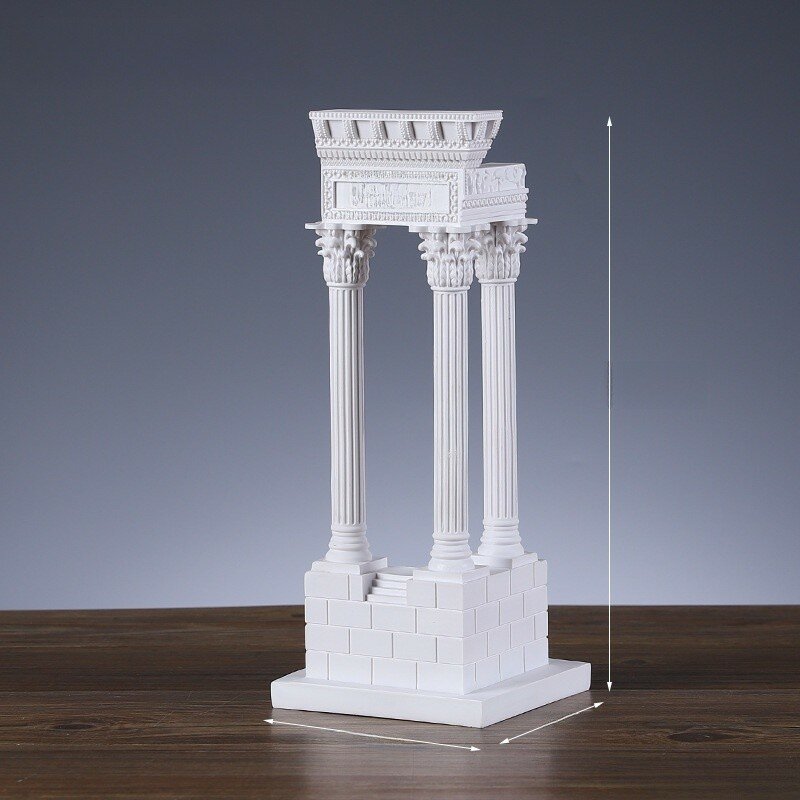 Греческая древняя городская модель из смолы фигура для подарка и домашней демонстрации храм сатурна