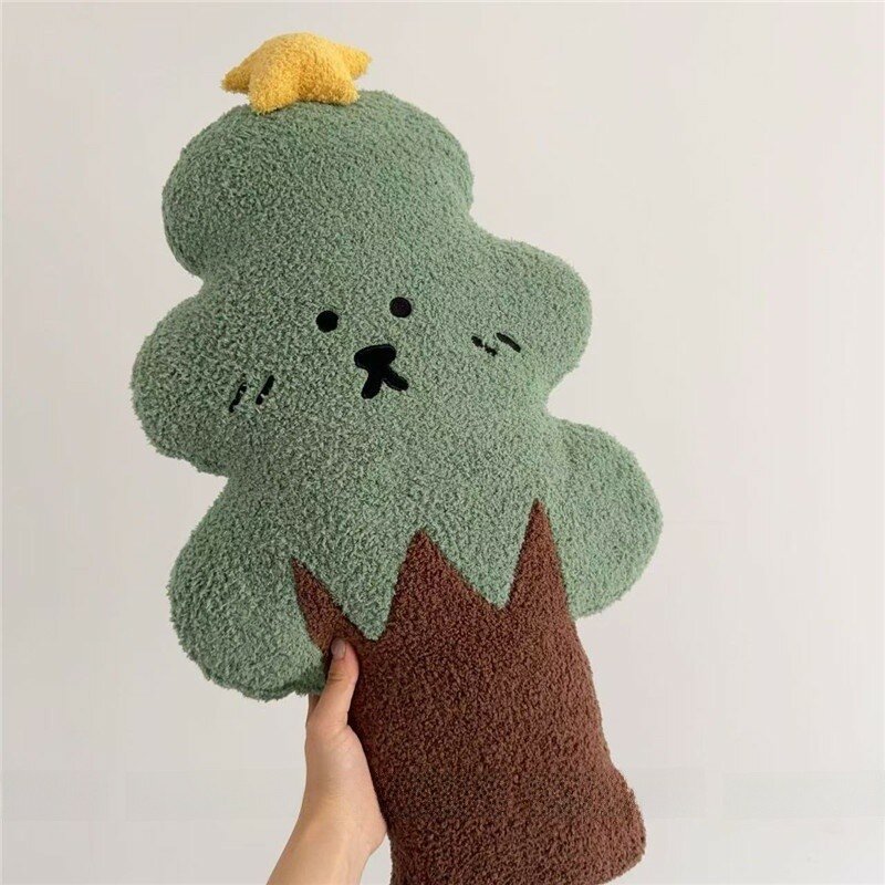 Подушка зеленая с узором из плюша для домашнего декора подарка для женщин и подростков светло-зеленый 60 см