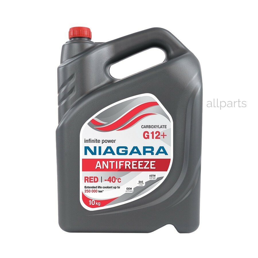 NIAGARA 001001001012 жидкость охлаждающая! 'Антифриз' NIAGARA RED-40 10кг 0765449\