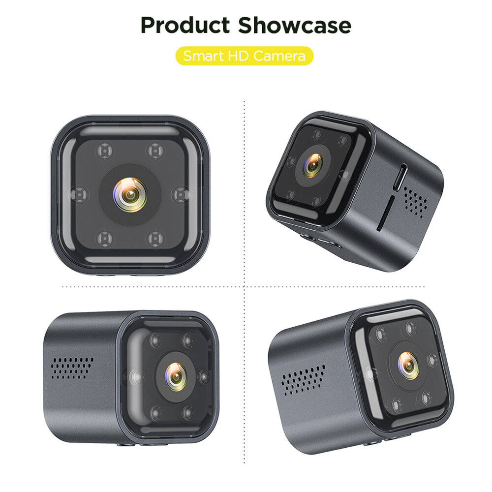1080P Smart WiFi Camera Беспроводная камера-монитор Двусторонняя радиосвязь ИК ночное видение Обнаружение движения Встроенный аккумулятор Беспроводная камера для домашнего офиса На открытом воздухе В помещении