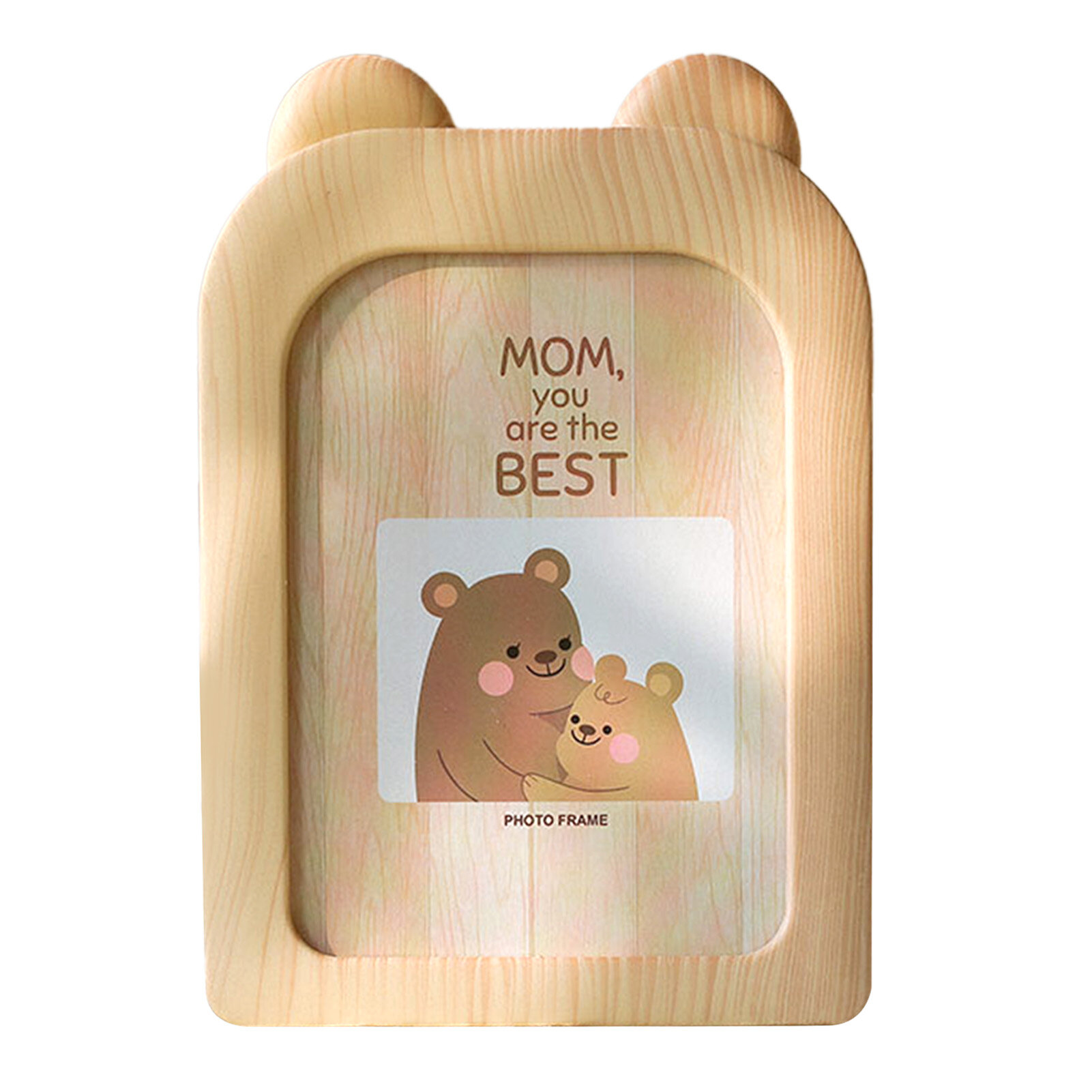 7-дюймовая милая мультяшная фоторамка с бежевым медведем, креативная фоторамка для офисного стола и настенного украшения детского сада