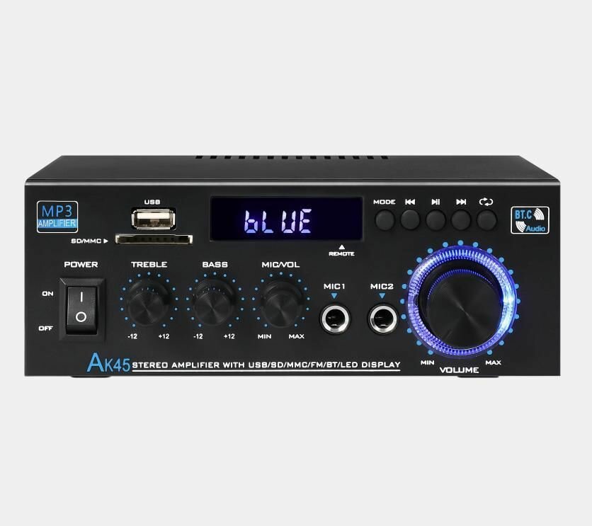 Аудио усилитель звука двухканальный Starklok AK45 Bluetooth 5.0 350Вт 350Вт