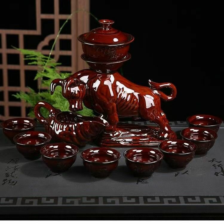 Сервиз чайный с чайником, 9 предм, на 6 перс.