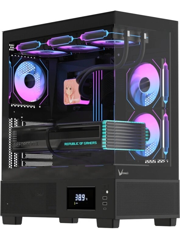 Компьютерный корпус ATX Formula Crystal E1 Floe черный (crystal e1 b floe)