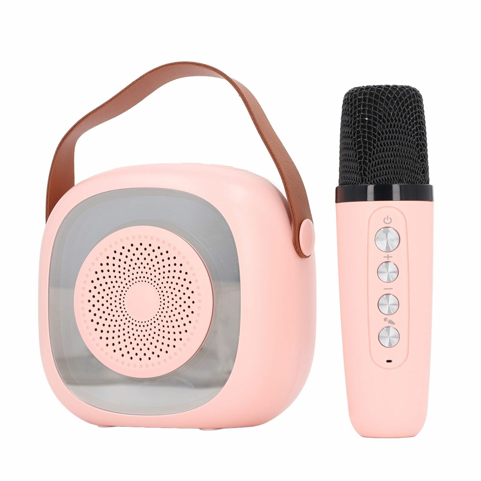 Мини караоке машина с долгим временем работы от батареи, беспроводная, портативная Bluetooth колонка с микрофоном для праздников и семейного использования