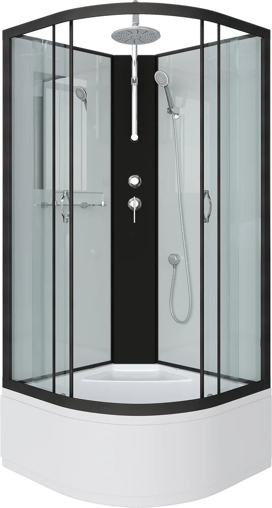 Душевая кабина Niagara Classic NG-6707-14BKT 80x80 см, без крыши, с тропическим душем