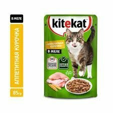 Китекат д/кошек 85гр курочка в желе, 28шт