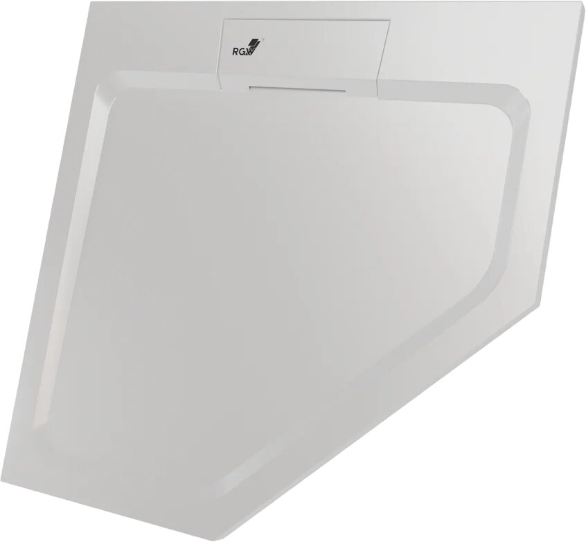 Поддон для душа RGW Stone Tray STA-61W из искусственного камня, 90x90 см, низкий, пятиугольный, с антискользящим покрытием, немецкий