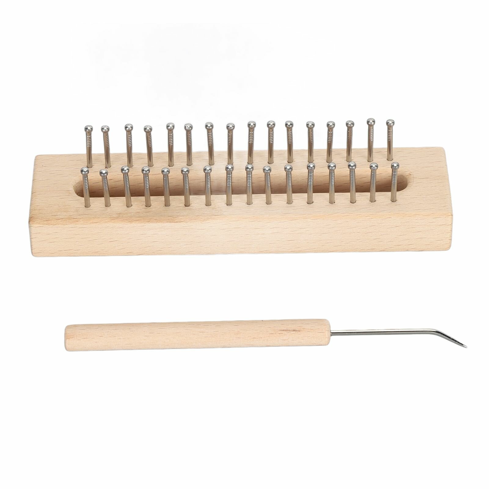 Деревянная вязальная лoom с крючком. Набор для вязания спицами/крючком. Для начинающих. Универсальный