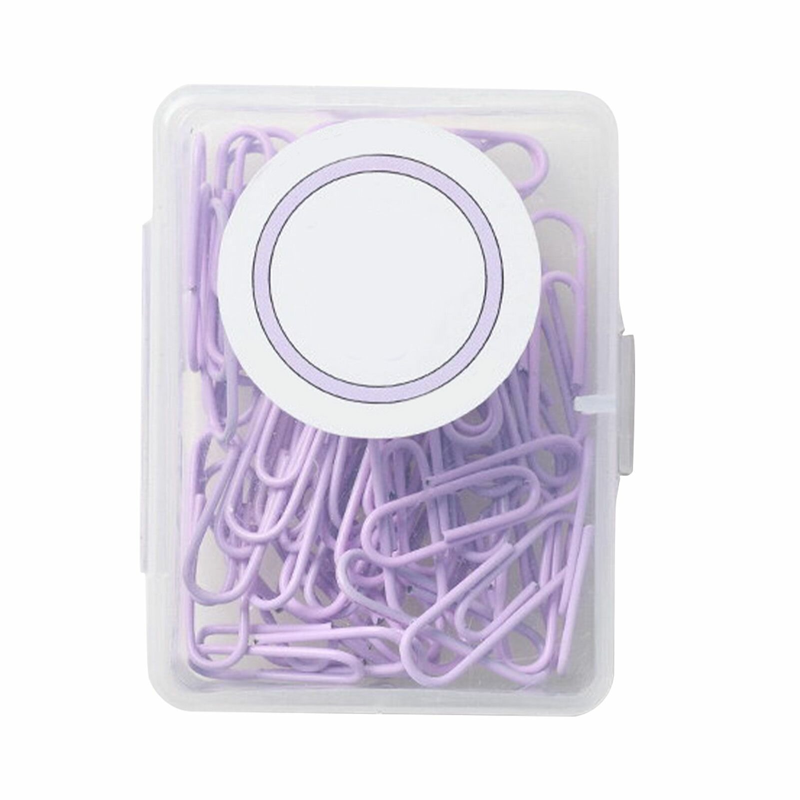Скрепки для папок (28mm, лавандовые, с коробкой)