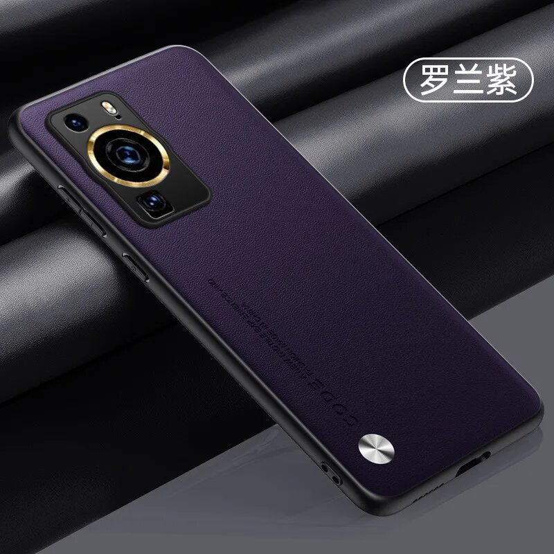 Простой чехол из искусственной кожи для Huawei P60 Pro P50 P40 Фиолетовый, dark purple, For P40 pro