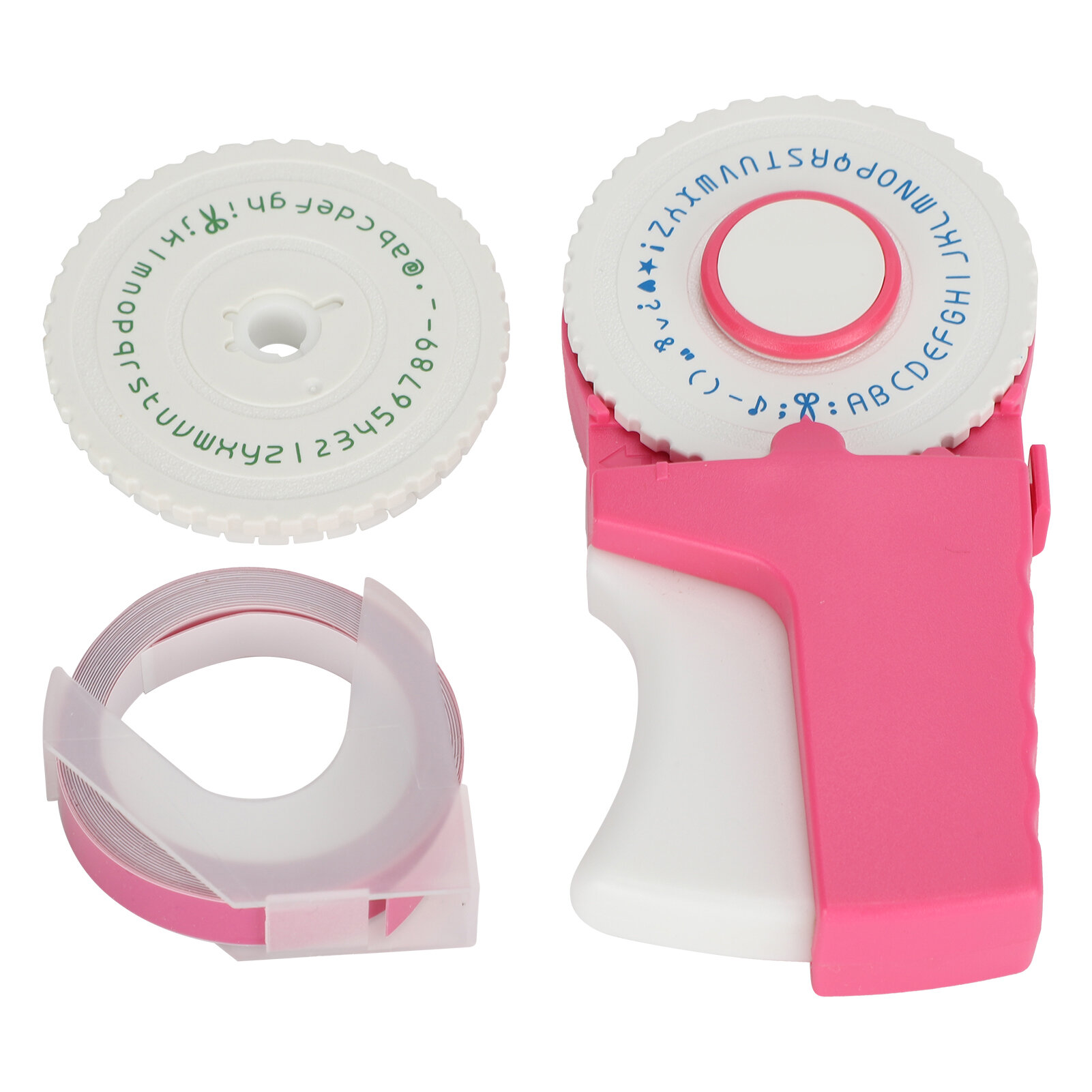 Печатная машинка для тиснения этикеток, ручная, DIY, канцелярские принадлежности, розовая, модель E‑303