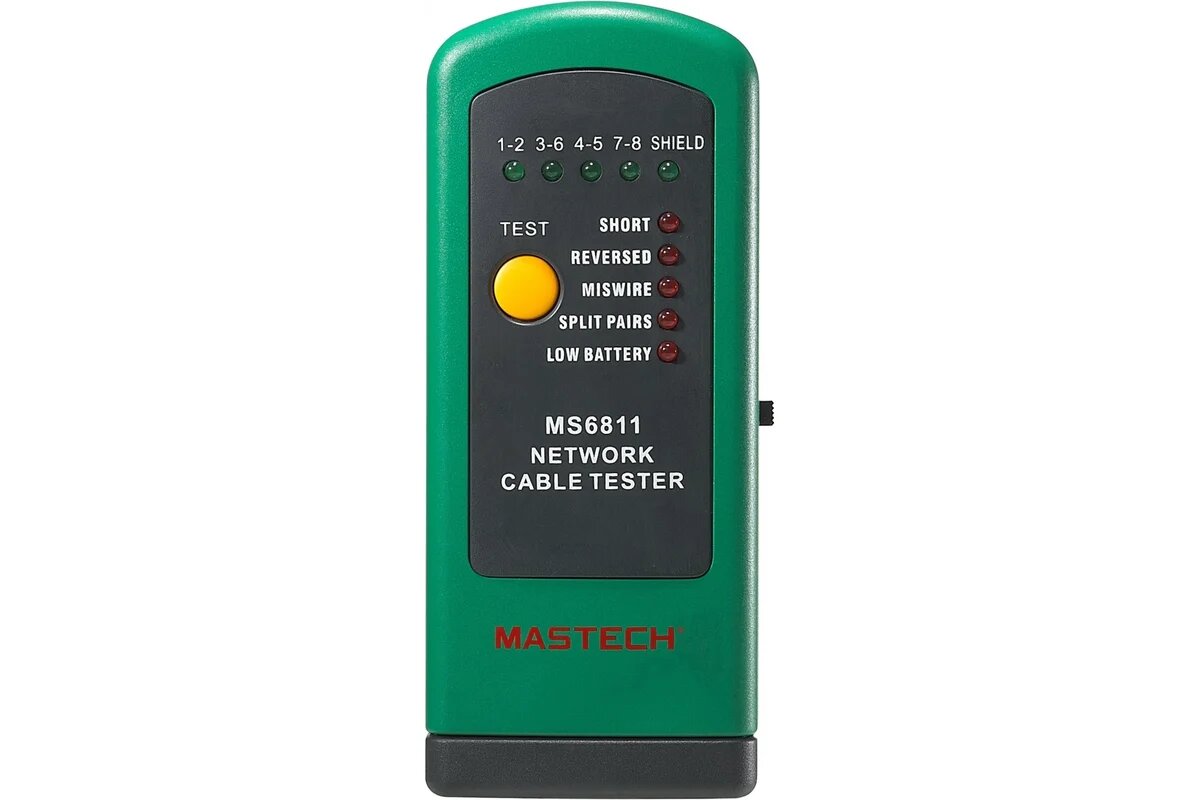 Тестер кабеля Mastech MS6811, аналоговый, искробезопасный, для витой пары