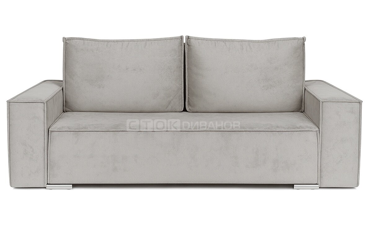 Диван Сток Диванов Крафт Steel светлый антикоготь 240 см, механизм еврокнижка, флок антикоготь