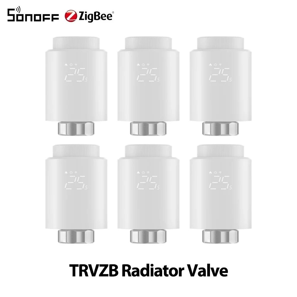 SONOFF TRVZB Zigbee радиаторный клапан, 6 шт, белый