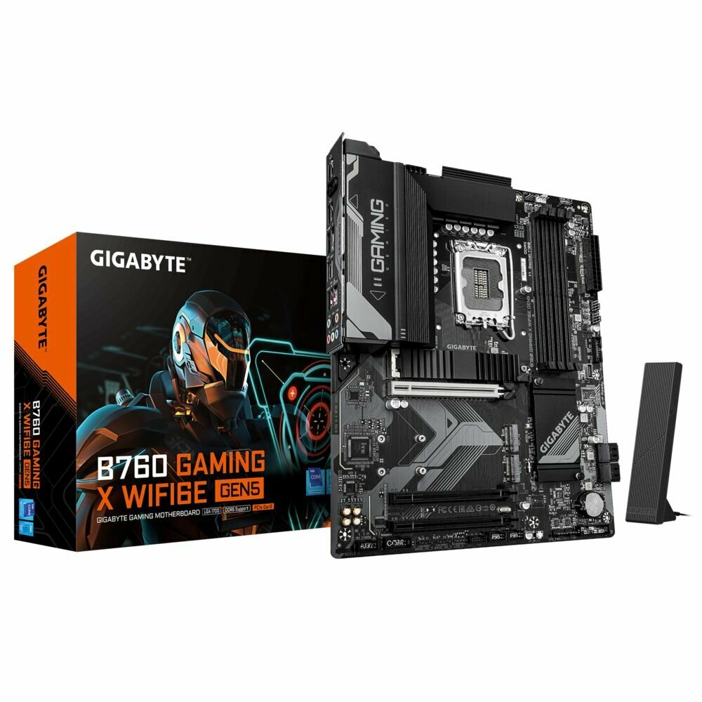 Материнская плата Gigabyte B760 GAMING X WIFI6E GEN5, LGA1700, Intel B760, ATX, RTL (B760 GAMING X WIFI6E GEN5)