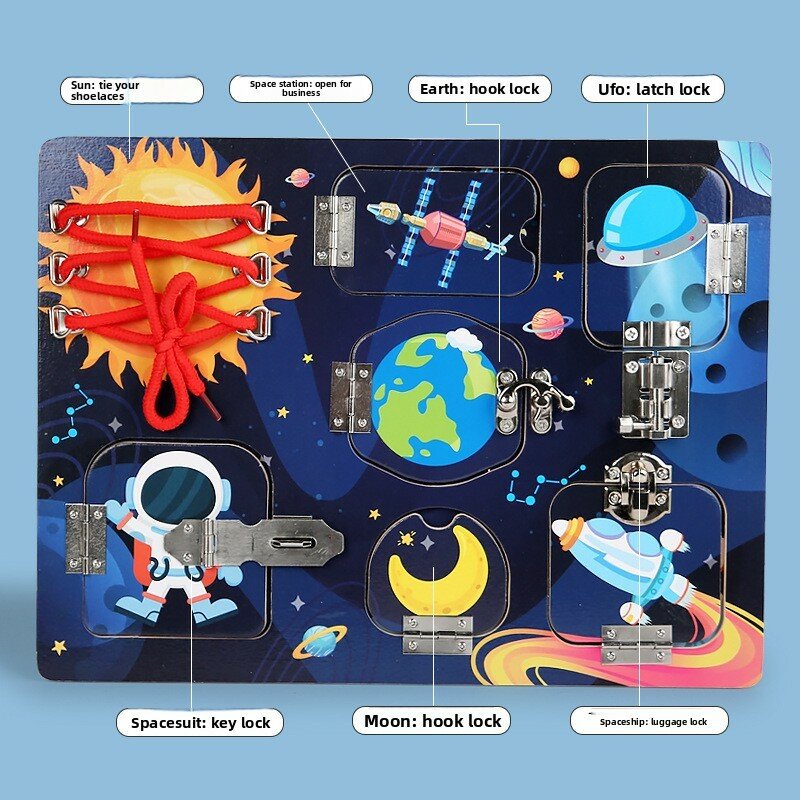 Доска для перевозки космических детей тема животные развивающая игра деревянная забавная детская головоломка космос