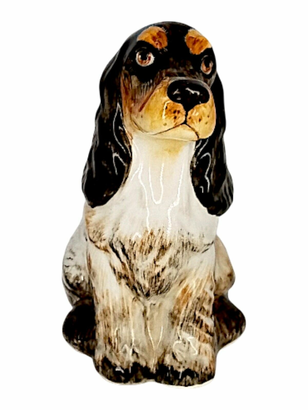 Скульптура "Спаниель" высота 11,5см, подглазурная роспись