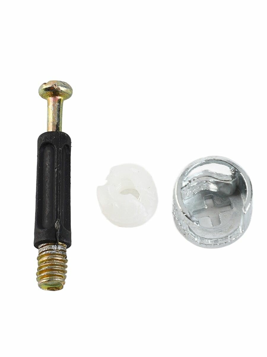 Комплект соединительных деталей для мебели 3-в-1, набор гаек для соединительных винтов эксцентрикового колеса из 100 предметов, фурнитура для легкой сборки и установки