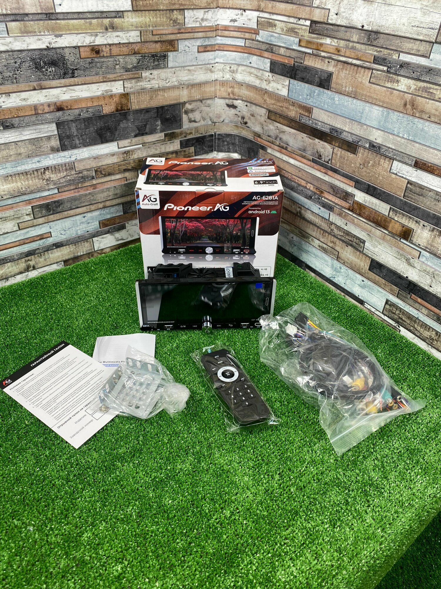 Андроид магнитола 4/64 GB 6.9 дюймов для любой марки авто 1 din сенсорная с экраном, CarPlay, Bluetooth DSP 4+64 GB андроид 6.9"