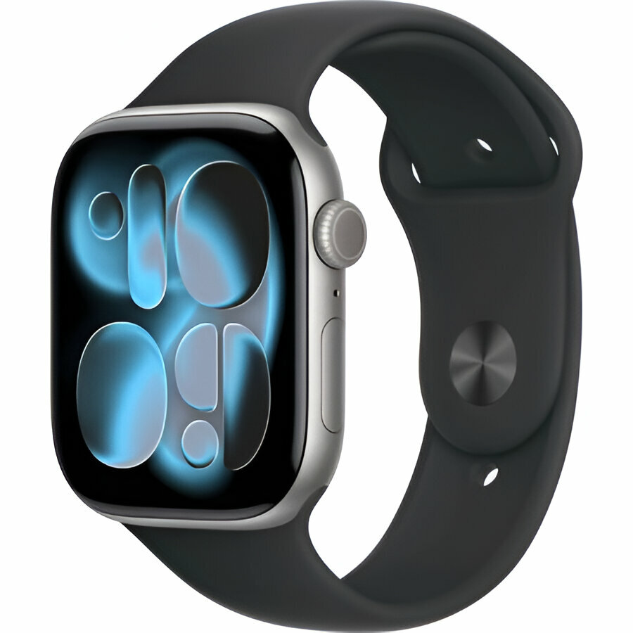 Умные часы Apple Watch S11 GPS 42mm Space Grey Aluminium Case with Black Sport Band - M/L