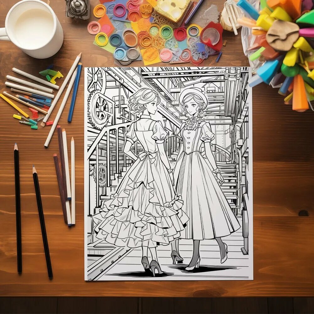 Книжка-раскраска моды, Альбом для рисования Витрина моды, высокое качество Книга каракулей30 см*21 см, подходит для раскрашивания как взрослыми, так и детьми